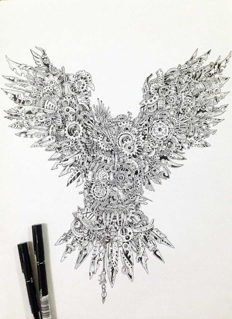 Gambar Doodle Art Simple Inisial Nama, Wajah, Bunga, dll
