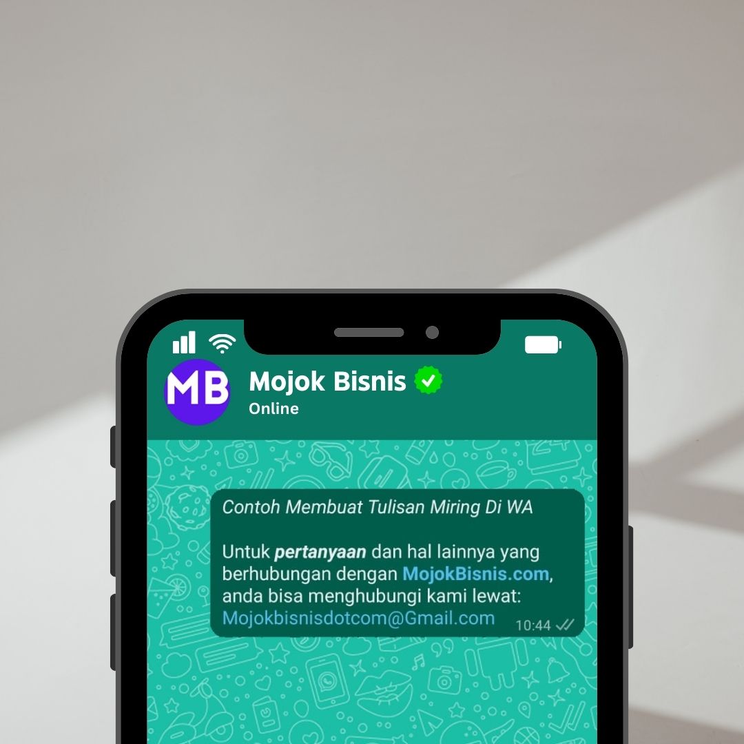 Cara Membuat Tulisan Miring, Tebal Dan Coret Di Wa - MojokBisnis.com