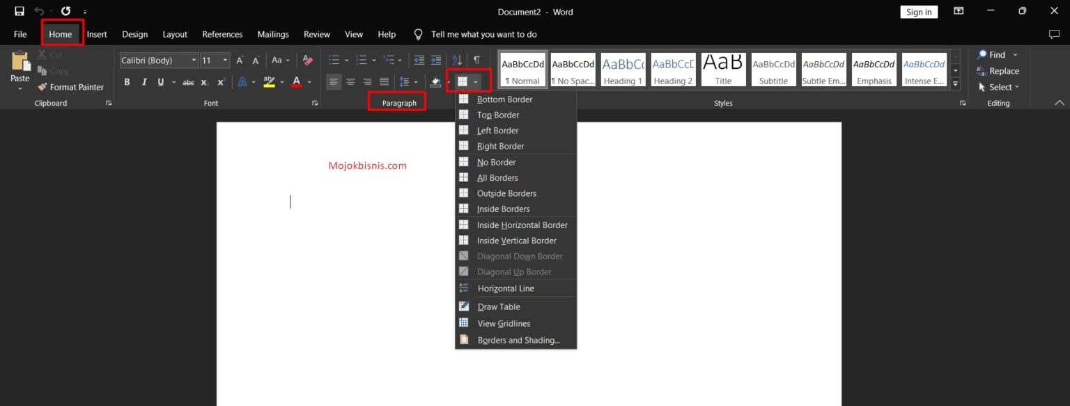 4 Cara Membuat Garis di Microsoft Word Dengan Mudah & Cepat ...