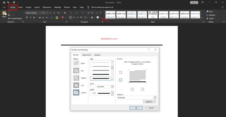 4 Cara Membuat Garis di Microsoft Word Dengan Mudah & Cepat ...